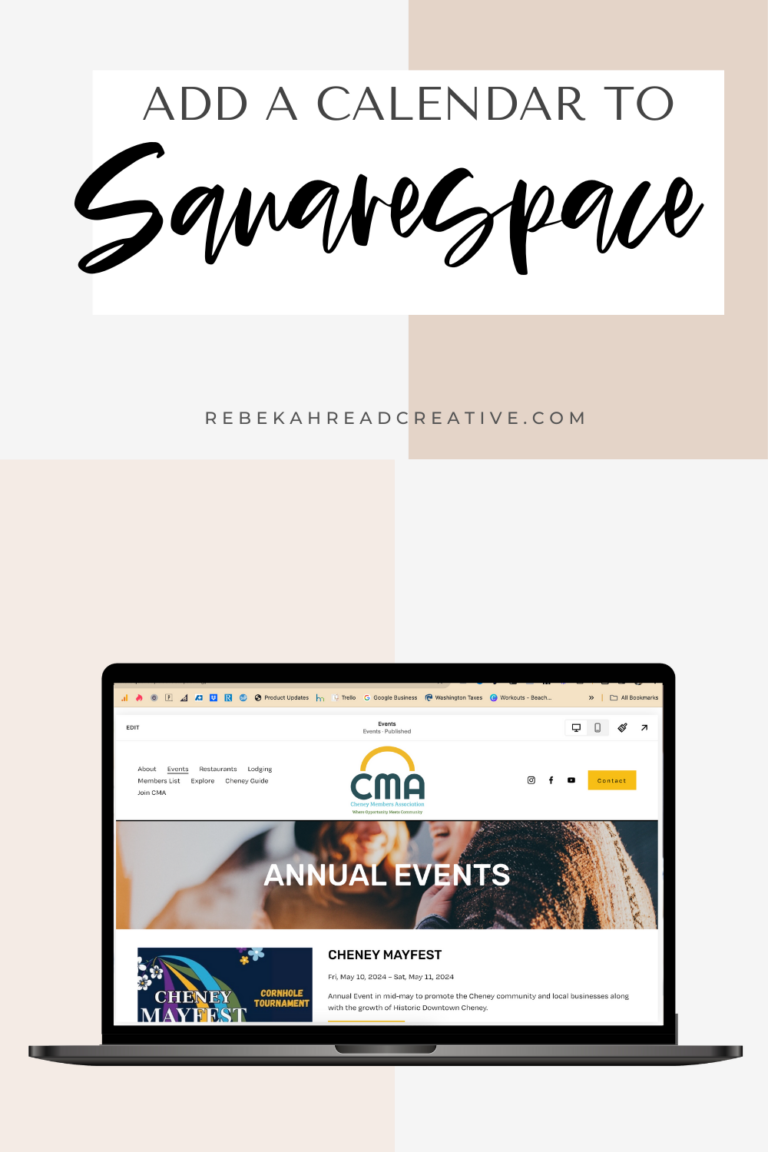 How to Add a Working Calendar to Your Squarespace Site in 5 Minutes ...